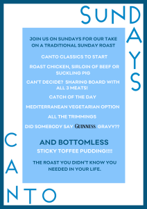 Menus - view our food and drinks menus here - Canto Restaurant