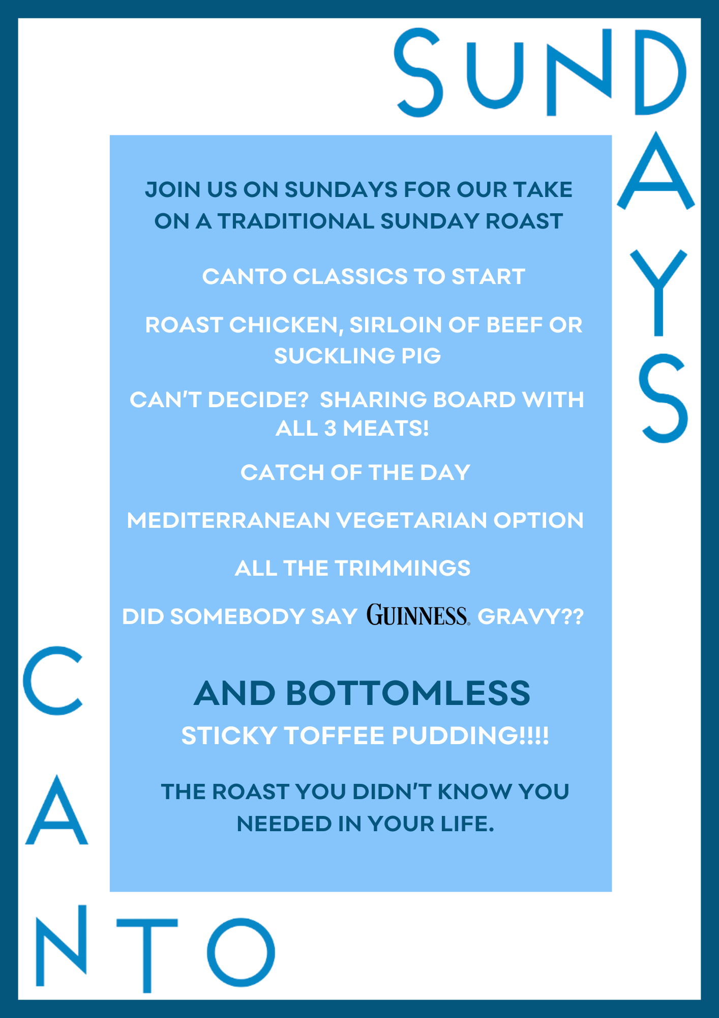 Menus - view our food and drinks menus here - Canto Restaurant